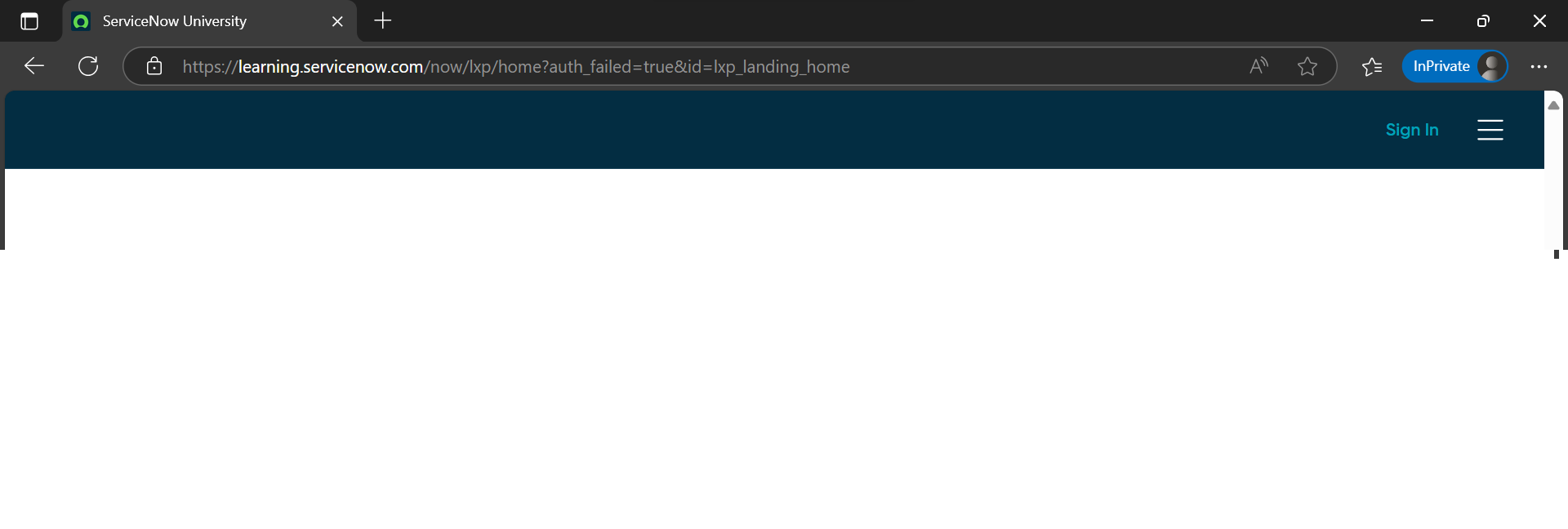 Solved: Unable to Login to ServiceNow University - ServiceNow Community